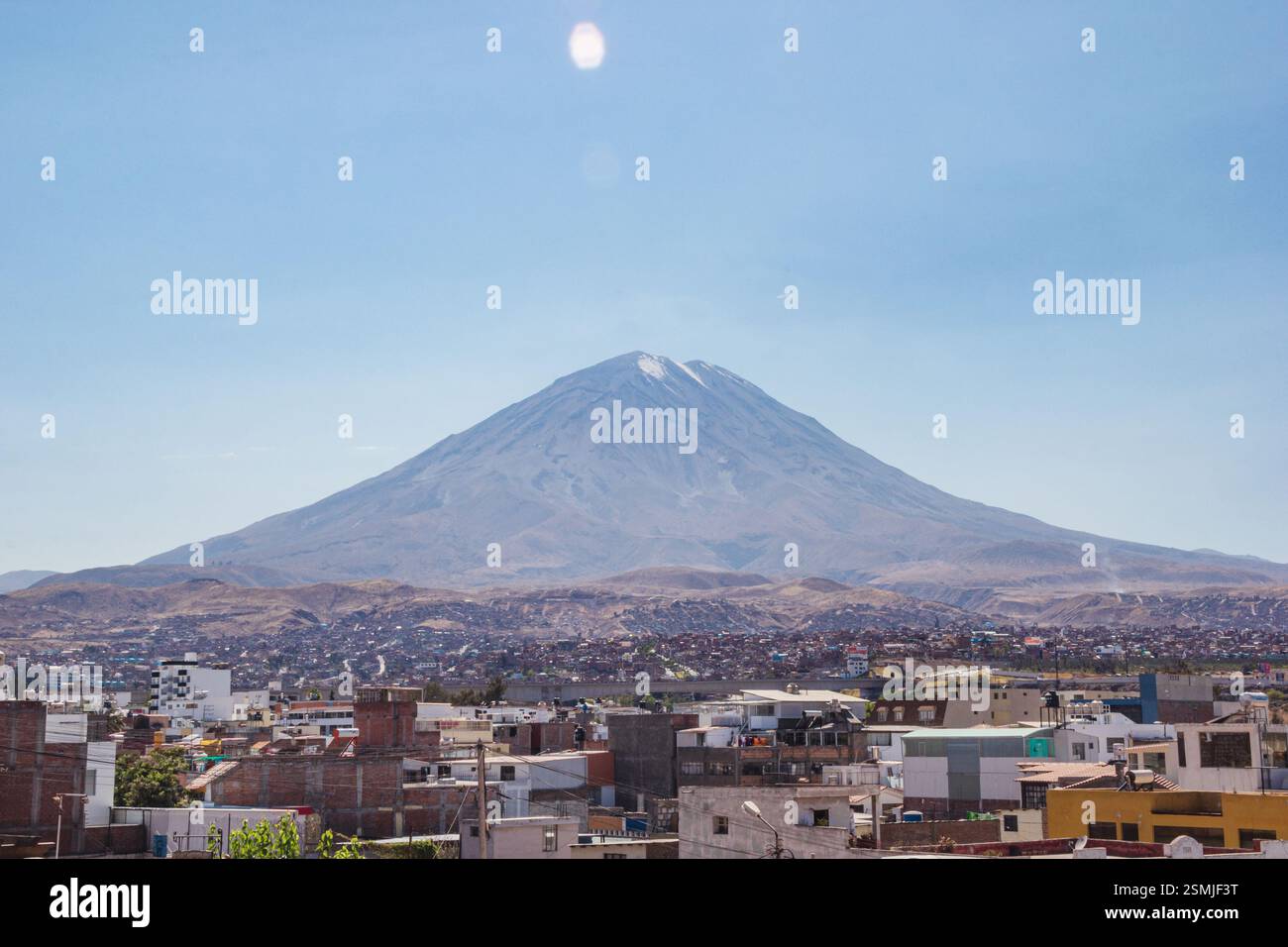 Misti Volcano at Yanahuara viewpoint, Arequipa - Peru Stock Photo - Alamy