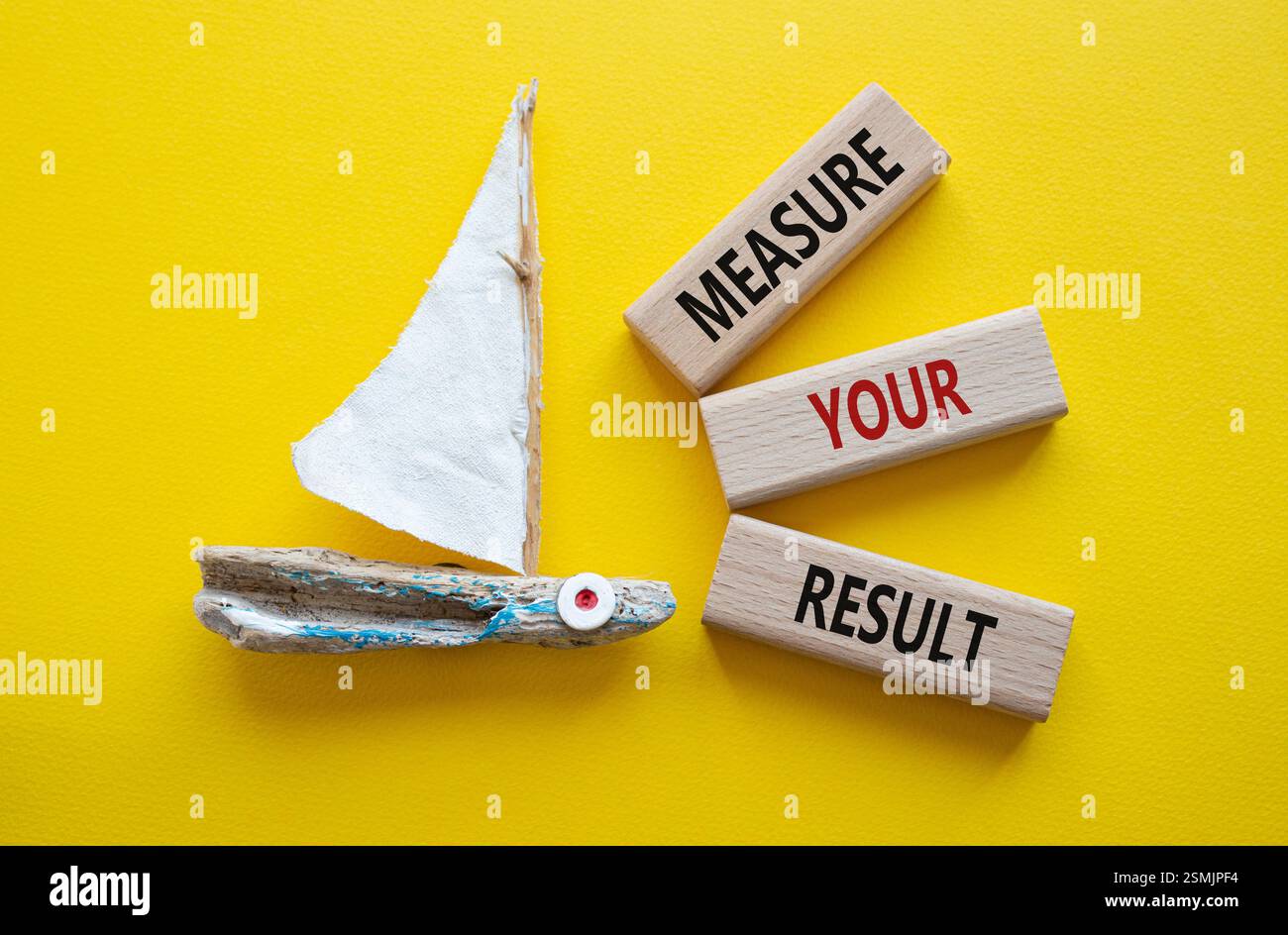 Measure your Result symbol. Concept words Measure your Result on wooden ...