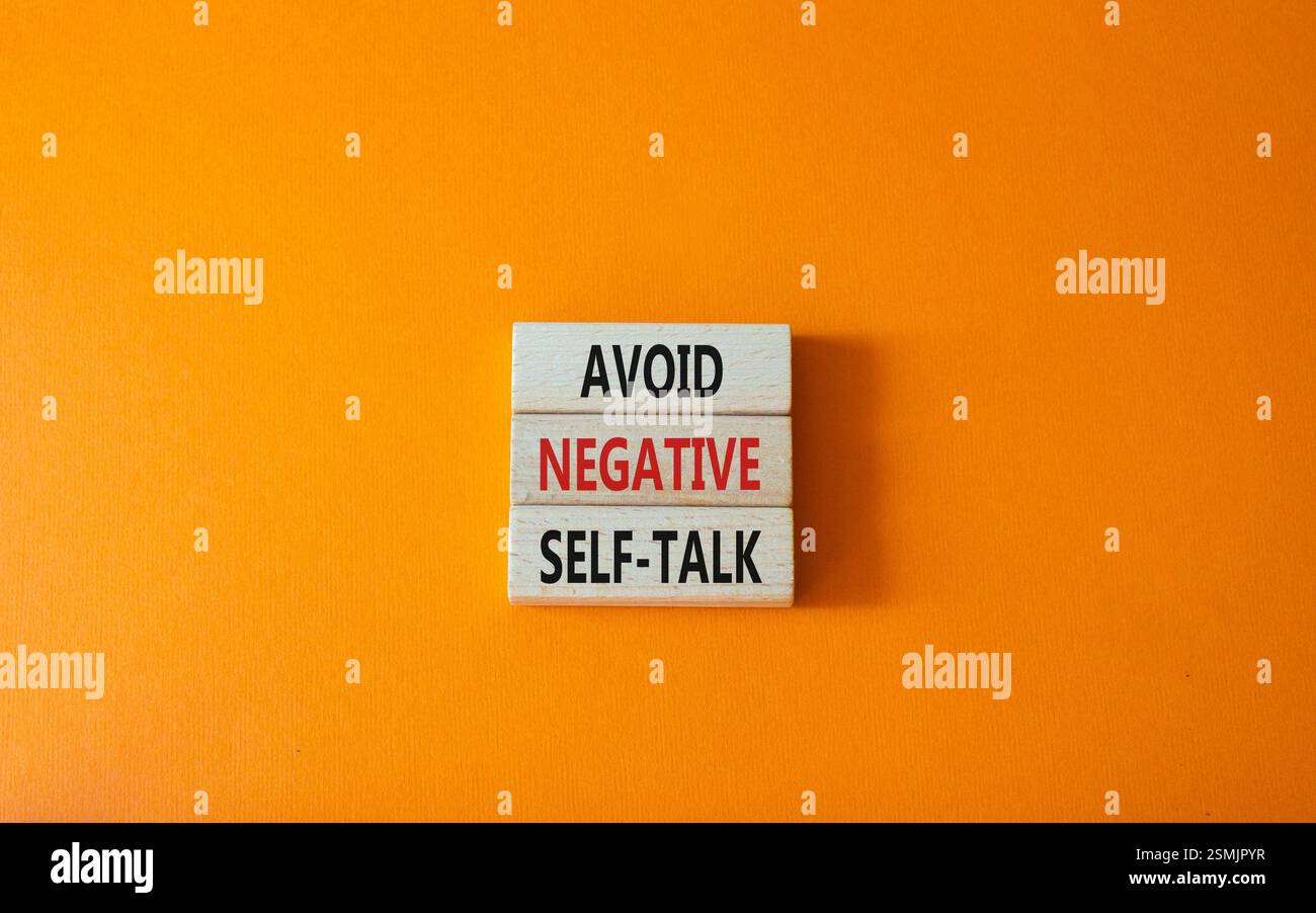 Avoid negative self-talk symbol. Concept words Avoid negative self-talk ...