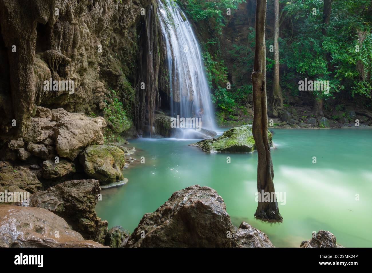 Erawan Waterfall is widely considered to be one of the most beautiful ...