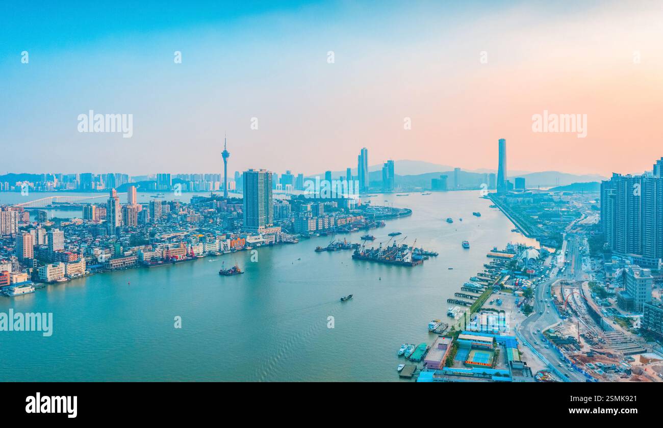 Bay views of Zhuhai and Macau, China Stock Photo - Alamy