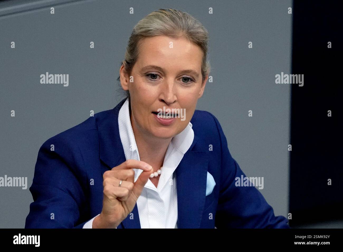 FILE - AfD head Alice Weidel speaks during a general debate of the ...