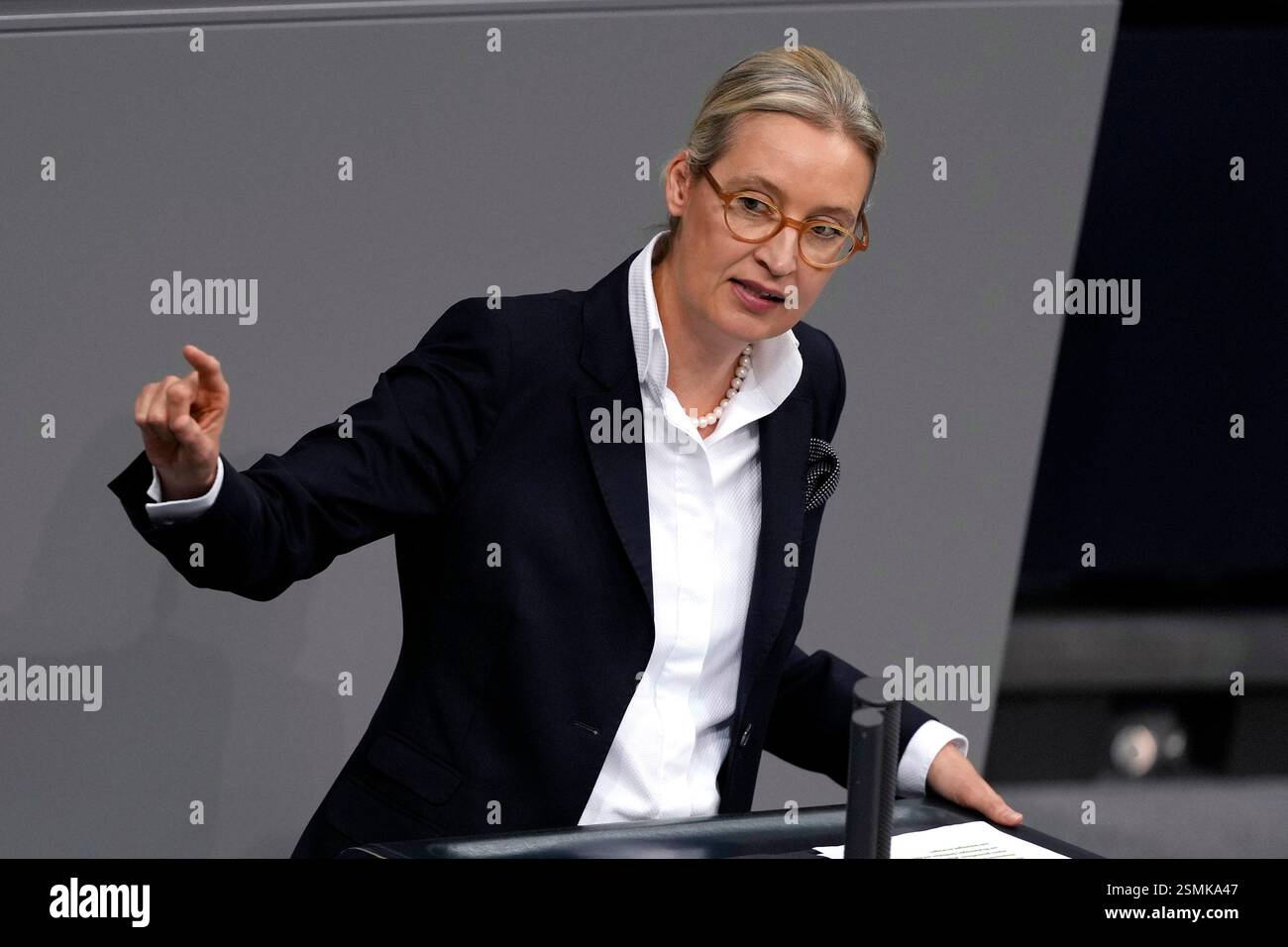 FILE —Leader of right wing AfD Alice Weidel speaks during a plenary ...