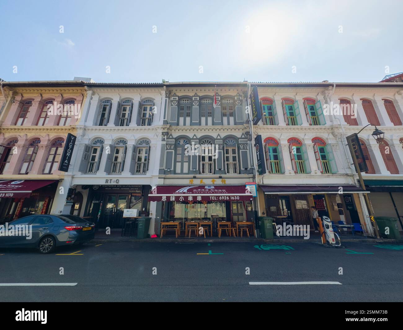 Sino-Portuguese style commercial architecture on Mosque Street at South ...