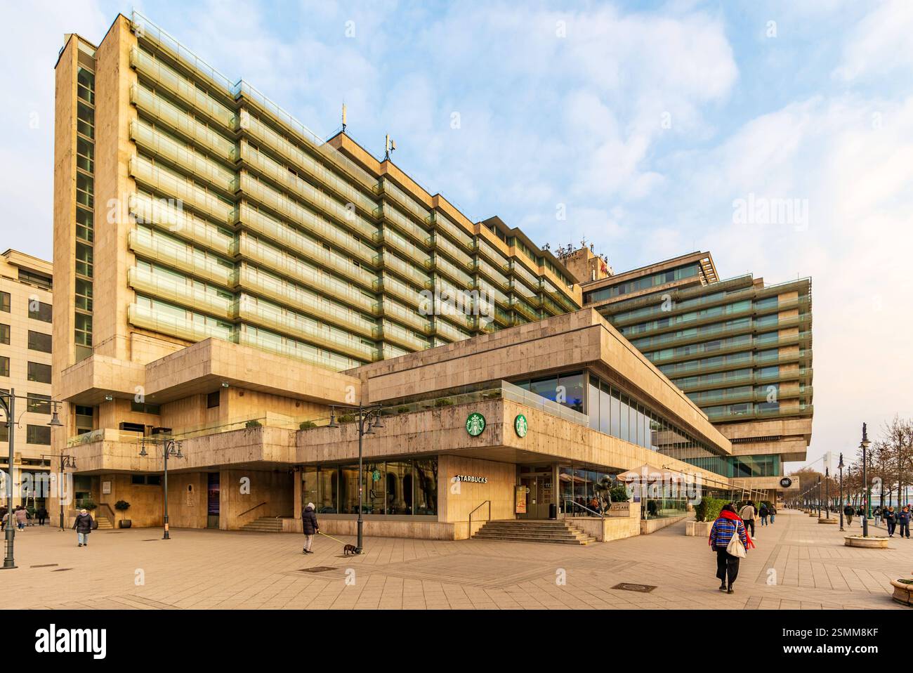 budapest, hundary, 04 feb 2025, hozel mariott near the danube river ...