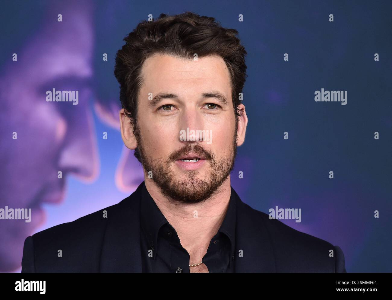 Los Angeles, USA. 12th Feb, 2025. Miles Teller arriving to “The Gorge ...