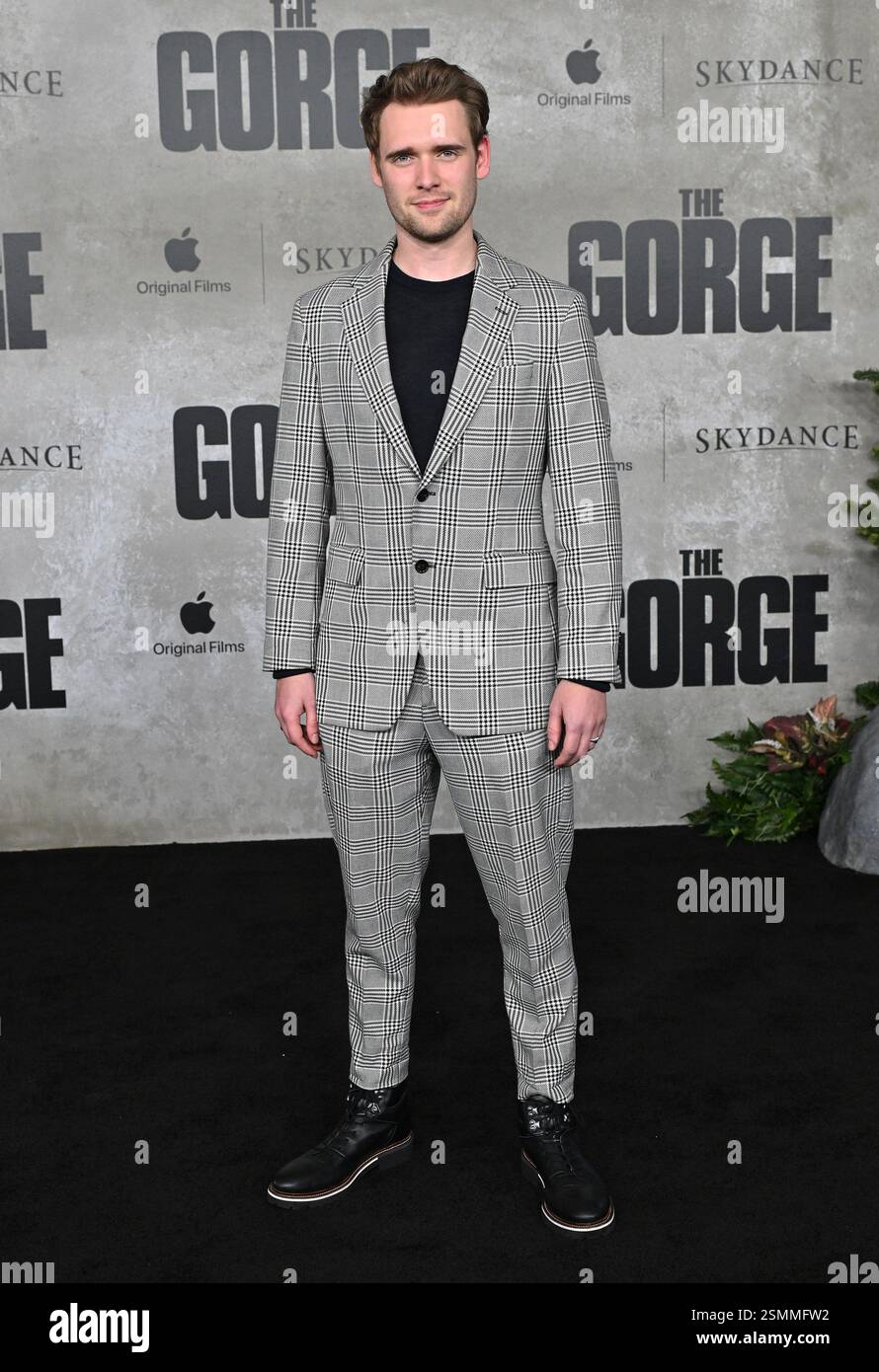 Los Angeles, USA. 12th Feb, 2025. Harry Jarvis arriving to “The Gorge ...