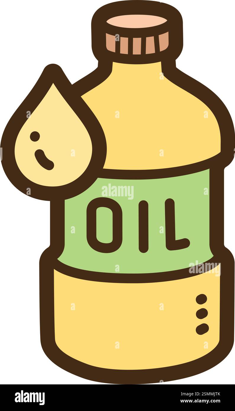 Coconut oil vector doodle illustration and graphic. Part of kitchen and ...