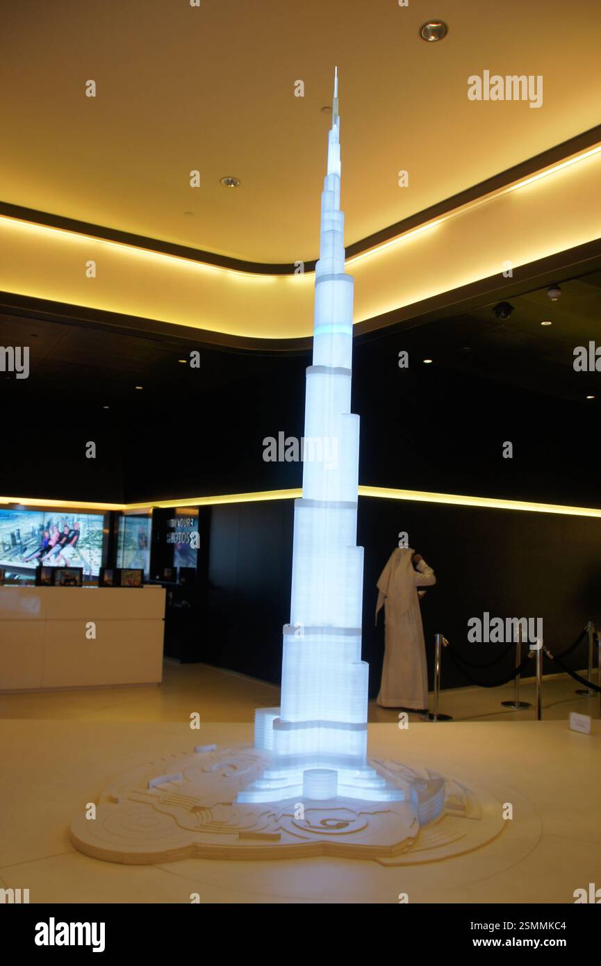 A meticulously crafted model captures the grandeur of the Burj Khalifa ...