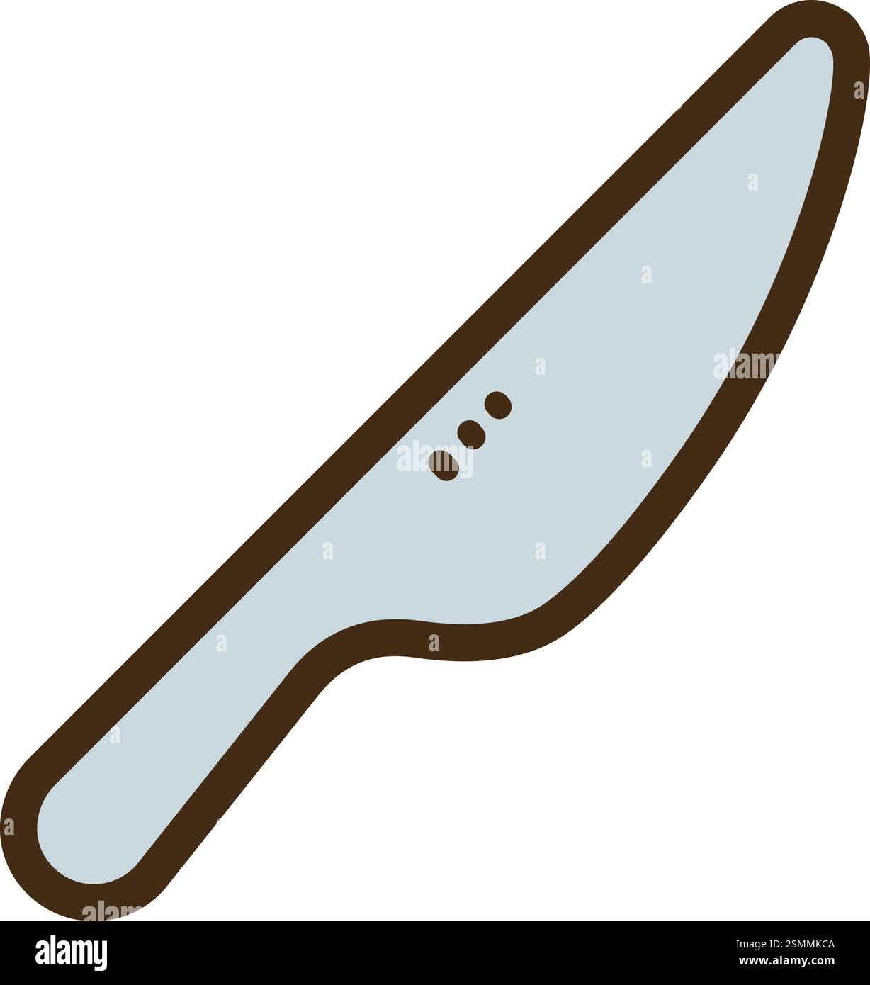 Dinner knife vector doodle illustration and graphic. Part of kitchen ...