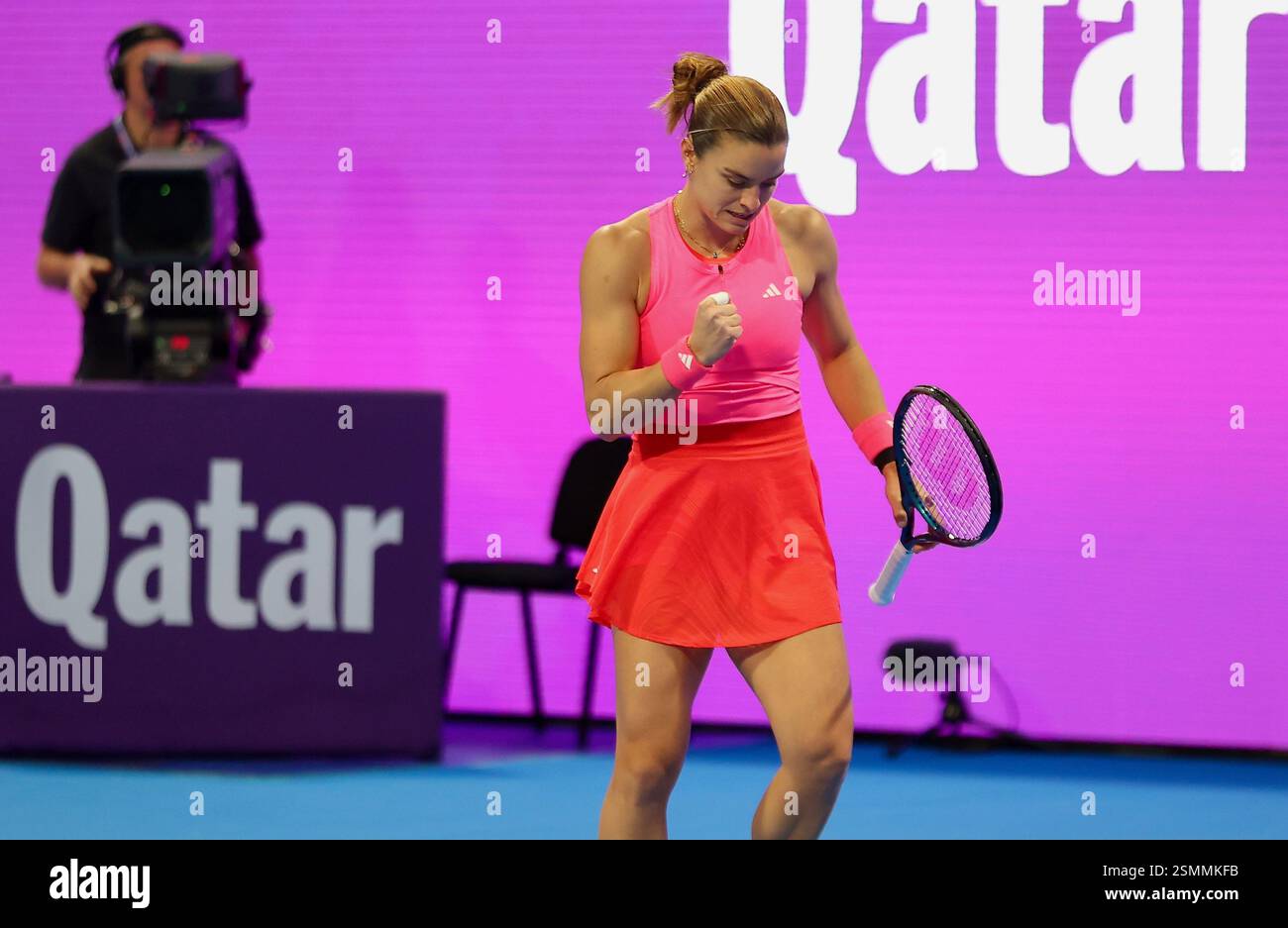 Action from the WTA Qatar Total Engergies tennis tournament in Qatar ...