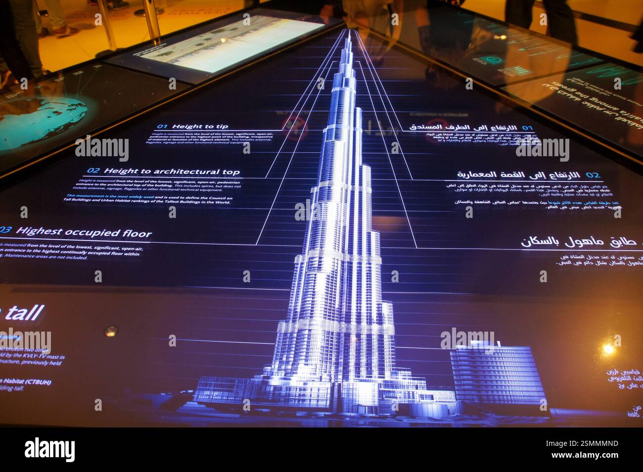 Dubai's Burj Khalifa, the world's tallest building, dominates the scene ...