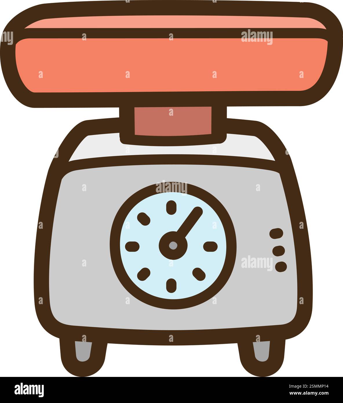 Kitchen scale vector doodle illustration and graphic. Part of kitchen ...