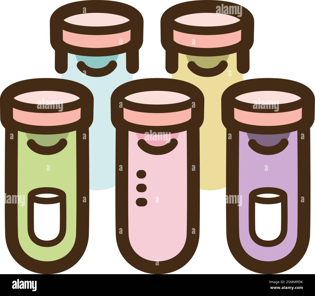 Laboratory tubes vector doodle illustration and graphic. Part of ...