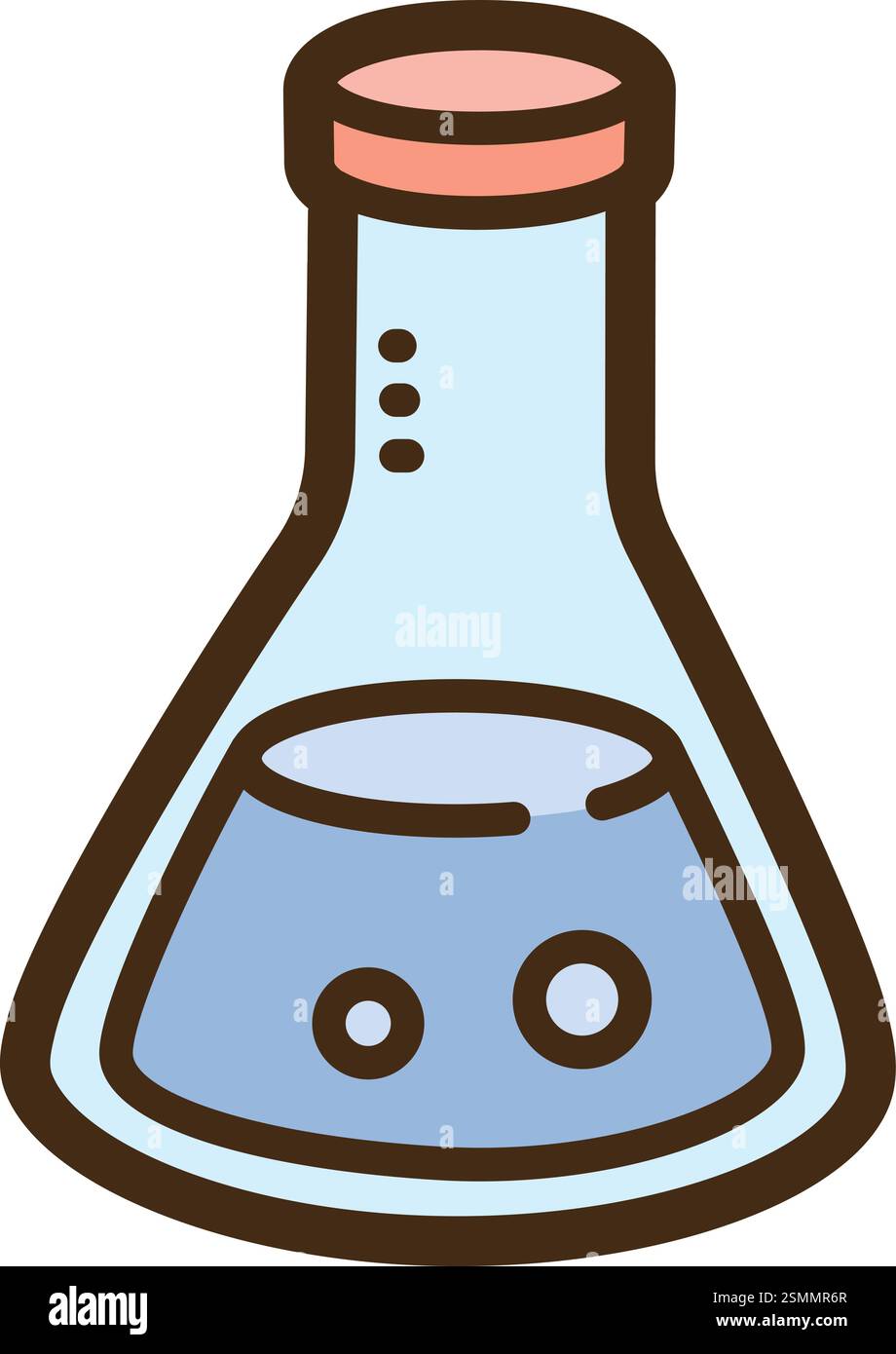 Conical flask vector doodle illustration and graphic. Part of laboratory category Stock Vector ...