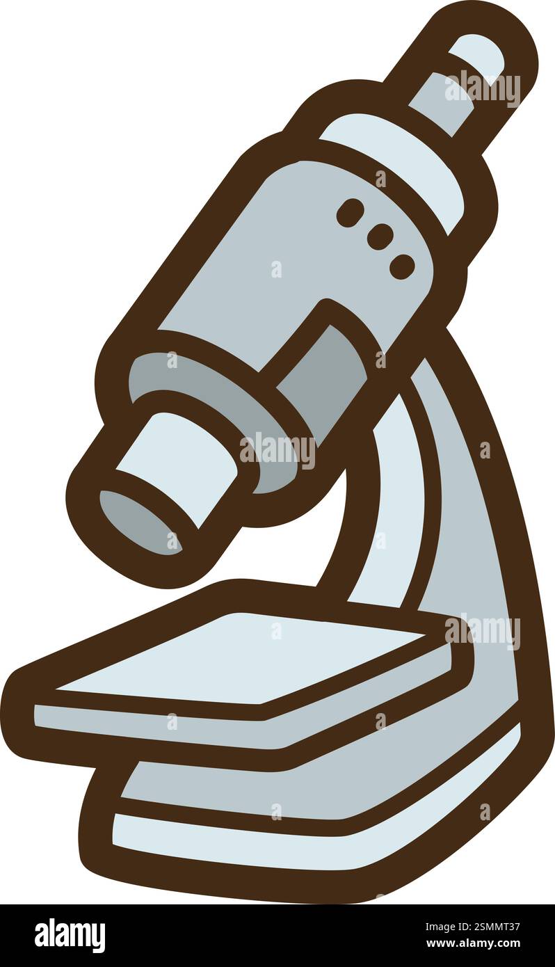 Color image cartoon microscope science Cut Out Stock Images & Pictures ...