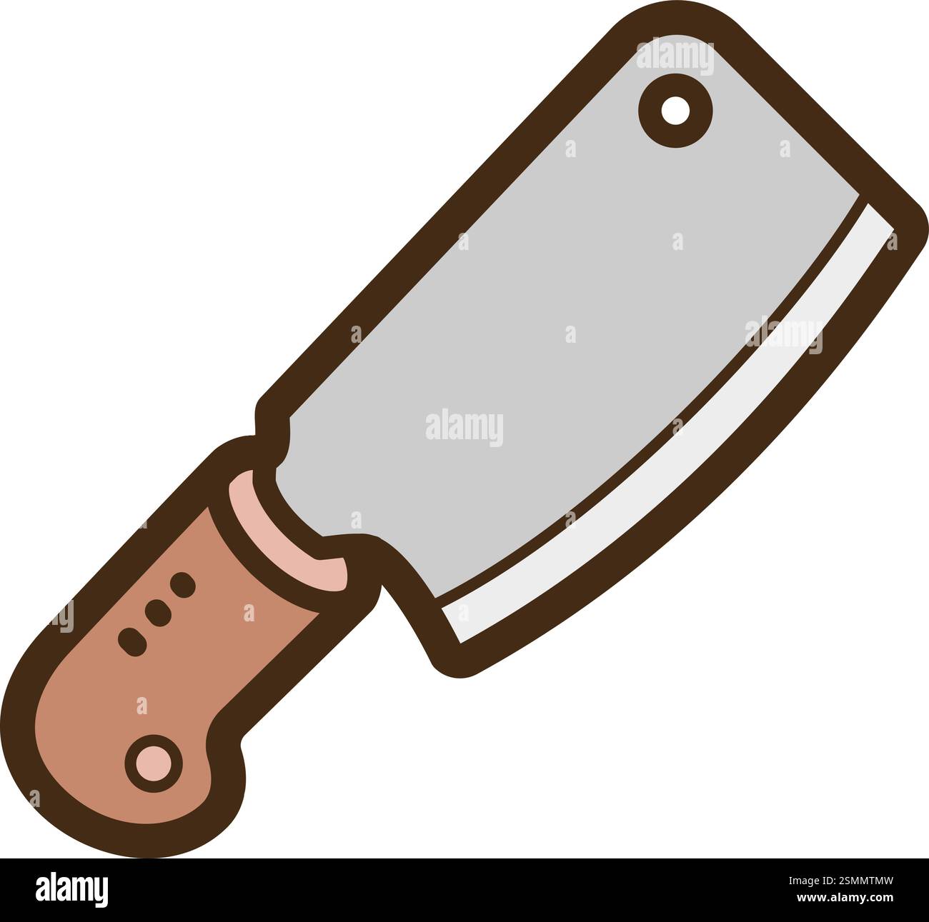 Hand drawn butcher knife Stock Vector Images - Alamy