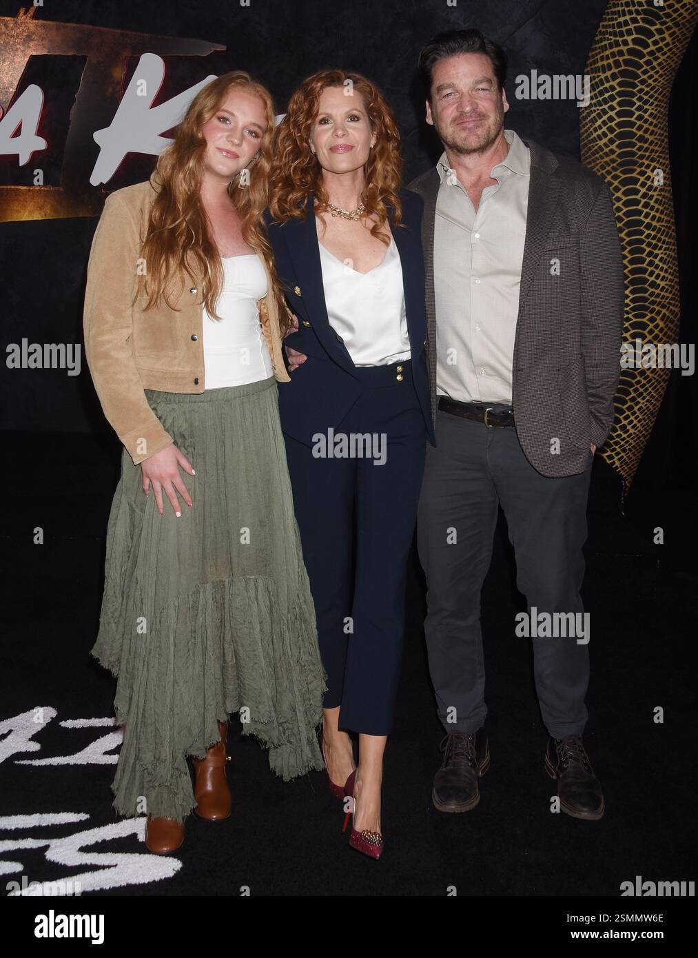 Kate Johnson, Robyn Lively and Bart Johnson arriving to the “Cobra Kai” Series Finale Premiere ...