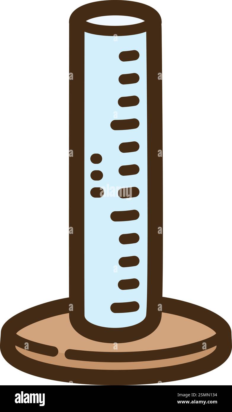 Graduated cylinder vector doodle illustration and graphic. Part of ...