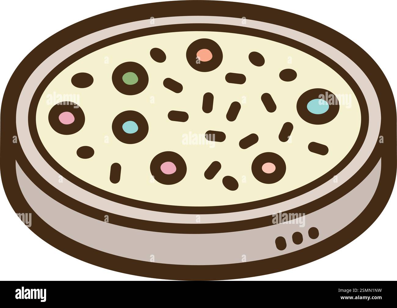 Petri dish vector doodle illustration and graphic. Part of laboratory ...