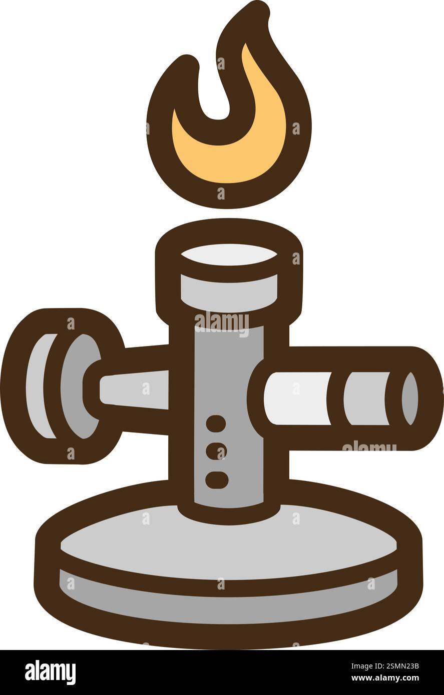 Bunsen burner vector doodle illustration and graphic. Part of ...