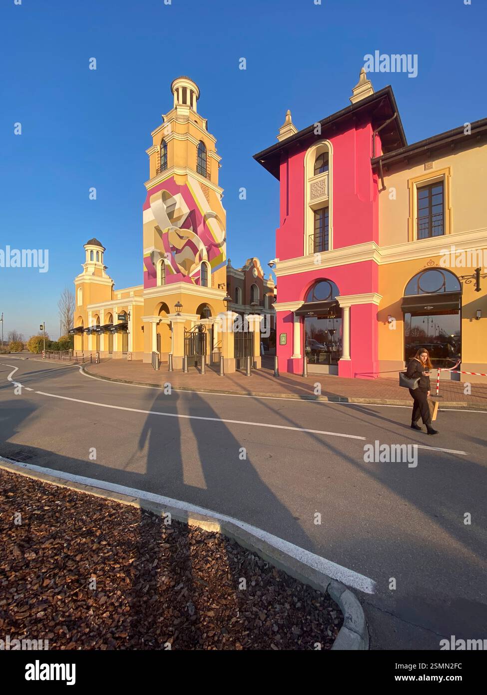 Modern architecture and vibrant colors define the exterior of Fidenza ...