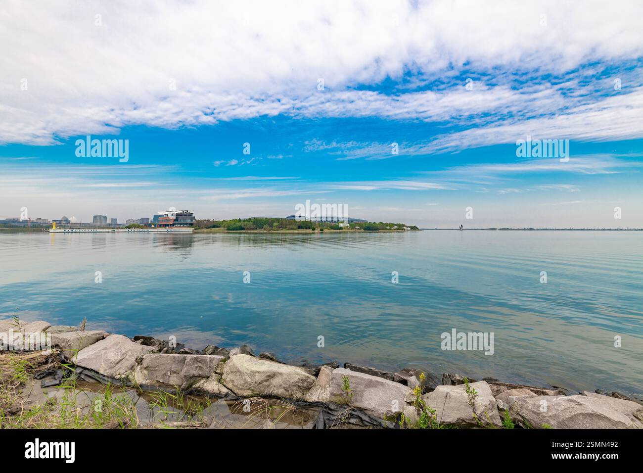 Scenery of Dishui Lake in Pudong New Area, Shanghai, China Stock Photo ...