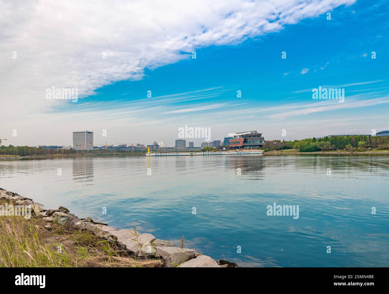 Scenery of Dishui Lake in Pudong New Area, Shanghai, China Stock Photo ...