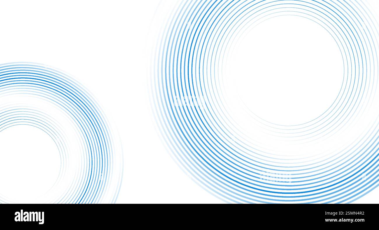 Blue circular spiral lines abstract futuristic tech background. Vector ...