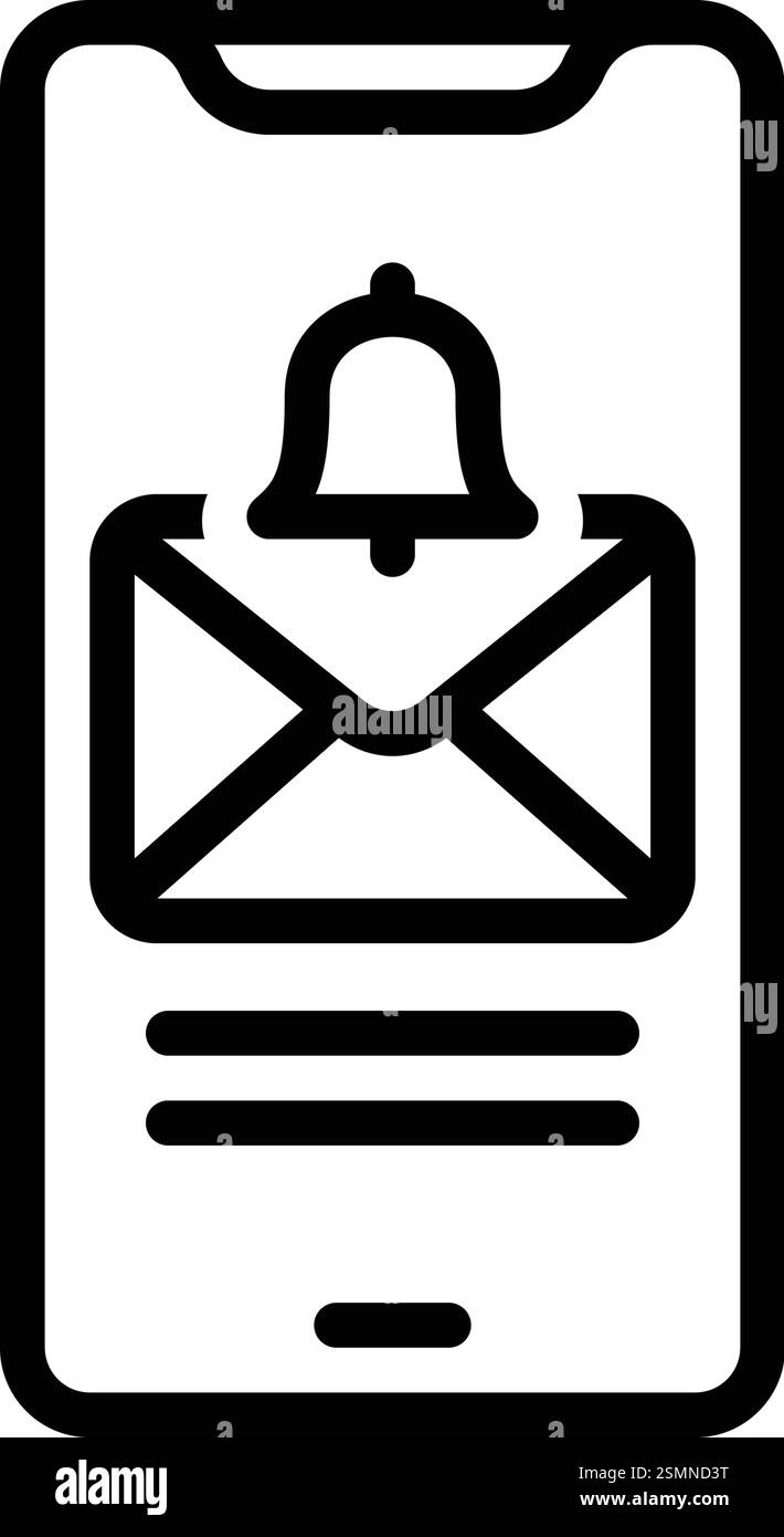 New notification bell icon Black and White Stock Photos & Images - Alamy