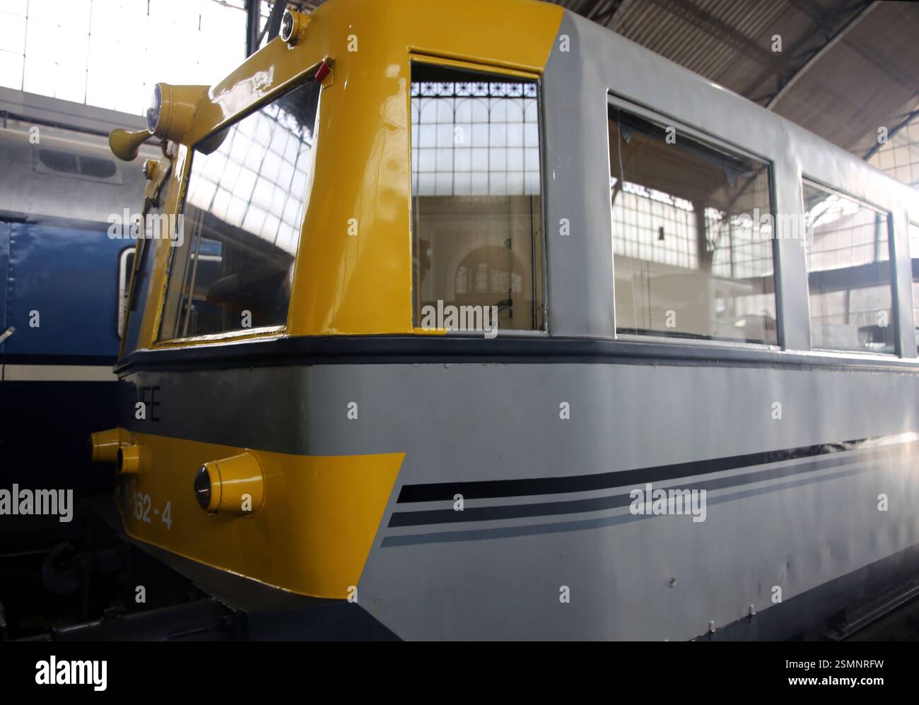 Diesel railcar 590-162-4. 1935. Railway Museum, Madrid. Spain Stock ...