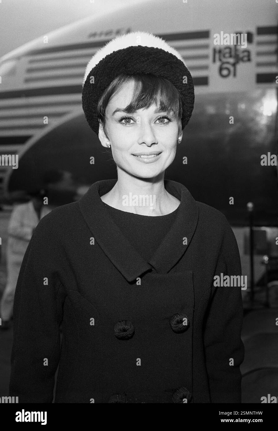 File photo dated 19/10/1961 of Audrey Hepburn at Heathrow Airport ...
