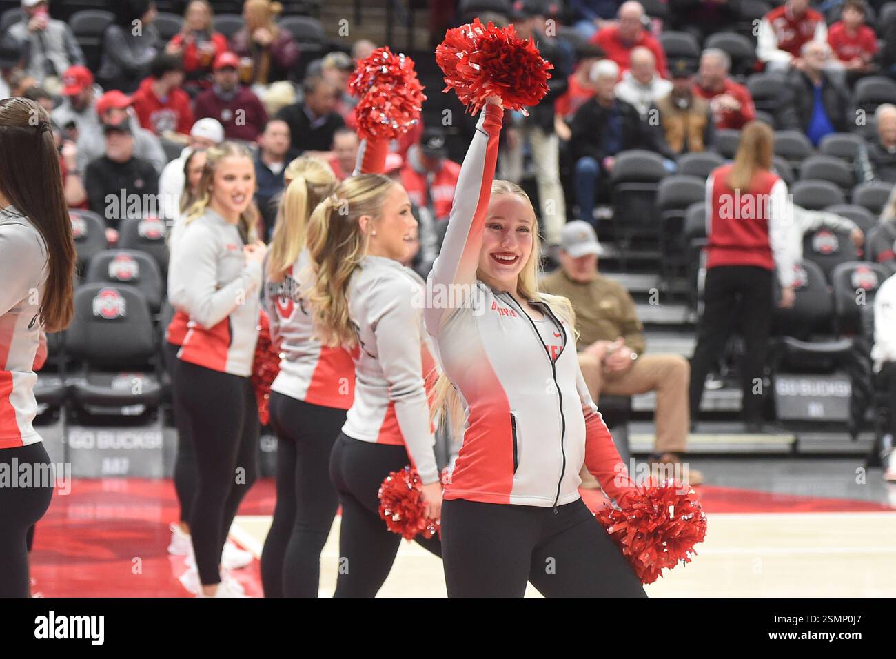 Columbus, Ohio, USA. 12th Feb, 2025. Ohio State Dance Team performs in ...