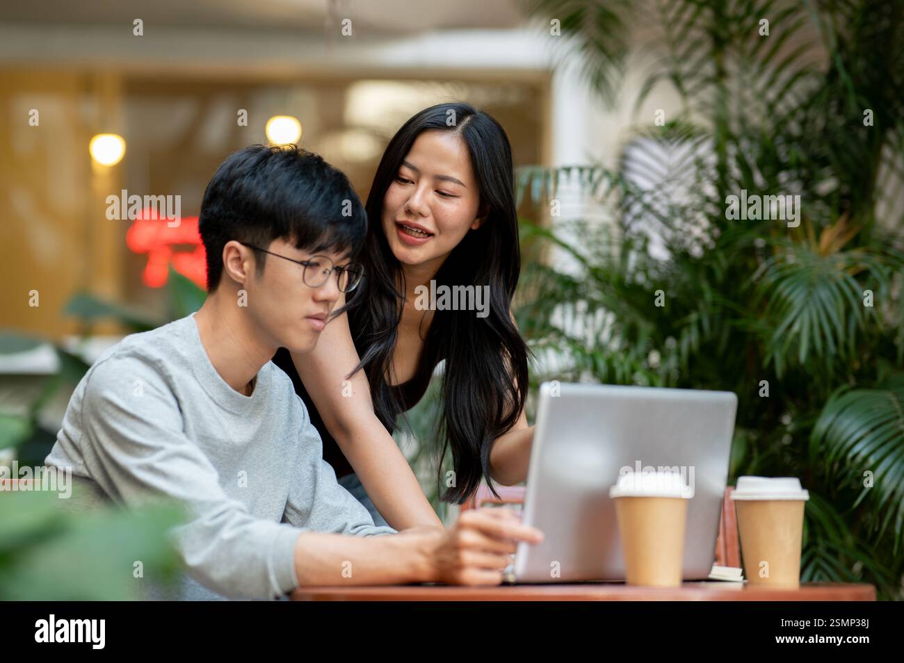 A beautiful, positive Asian woman shares her ideas about a ...