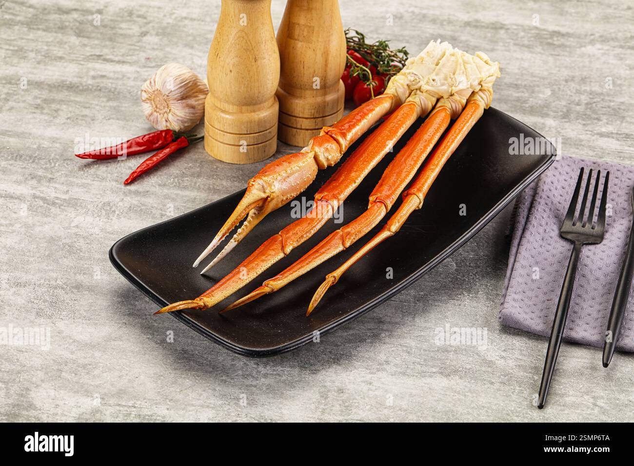 Delicous luxury boiled crab claw legs Stock Photo - Alamy