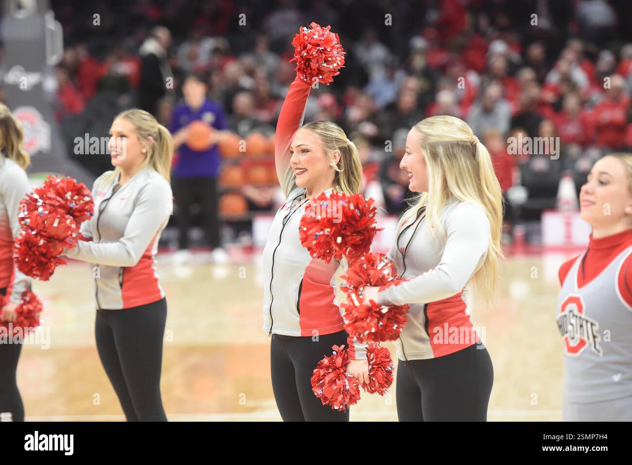 Columbus, Ohio, USA. 12th Feb, 2025. Ohio State Dance Team performs in ...