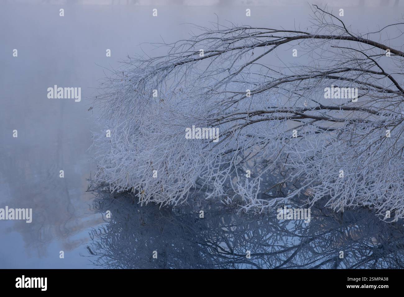 Rime scenery around the Hun River in Shenyang City, northeast China's ...