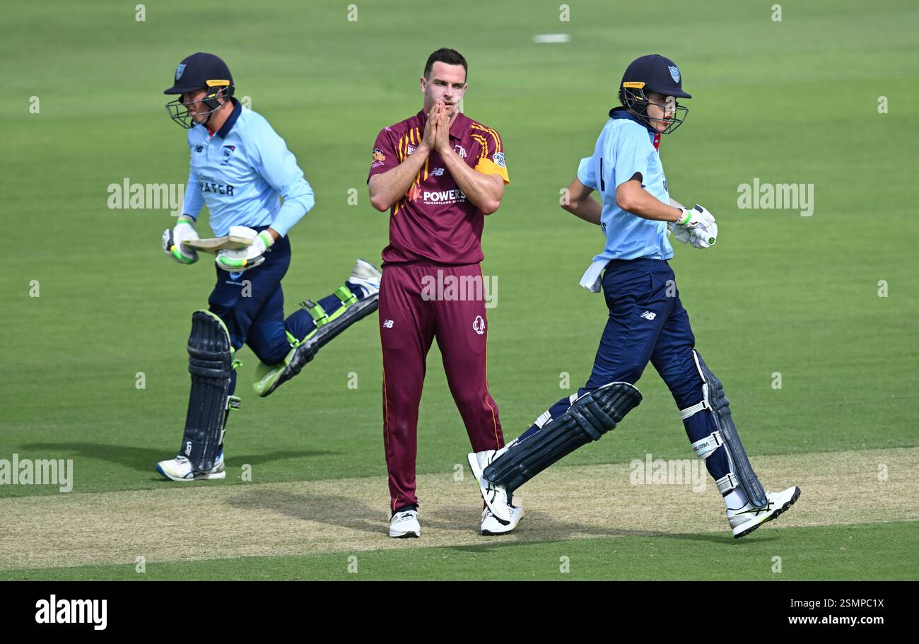 Brisbane, Australia. 13th Feb, 2025. Jack Wildermuth (centre) of ...