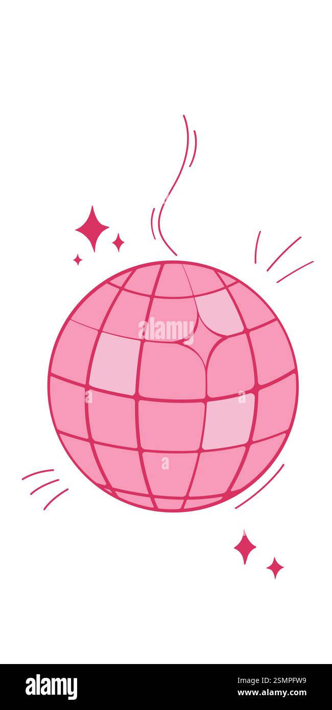 Disco ball vector drawn Cut Out Stock Images & Pictures - Alamy