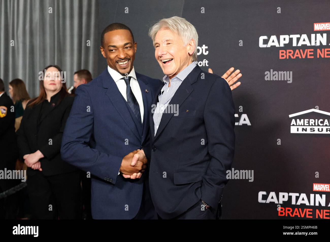 February 11, 2025, Los Angeles, California, USA: ANTHONY MACKIE and ...