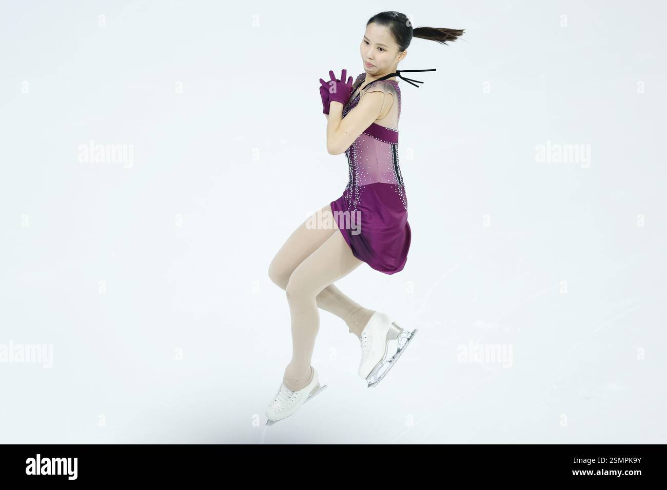 Harbin,China.12th February 2025. Chow Hiu Yau of China's Hong Kong ...