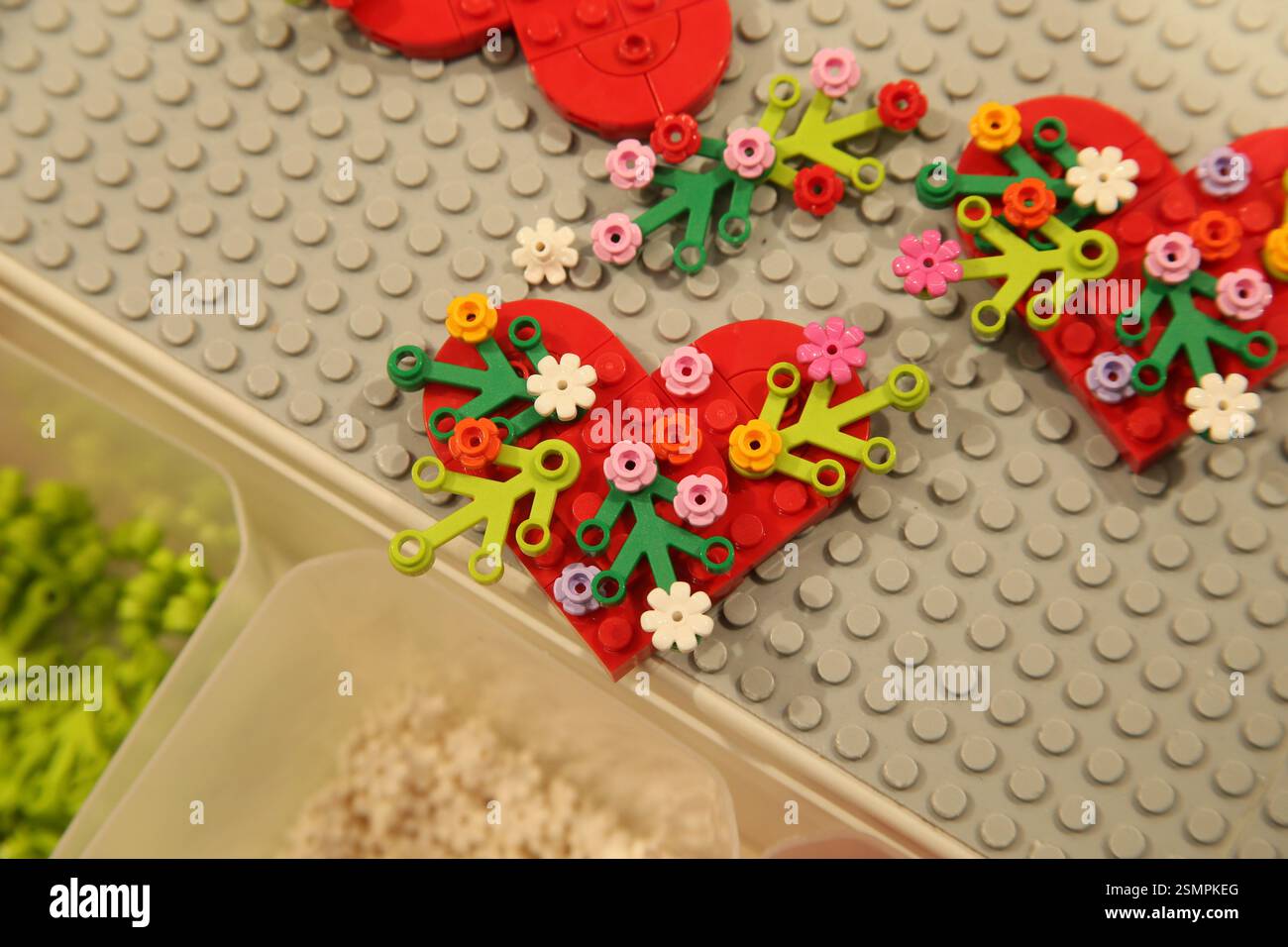 Dublin, Ireland - 12th February 2025 - a Lego assembly table in the ...