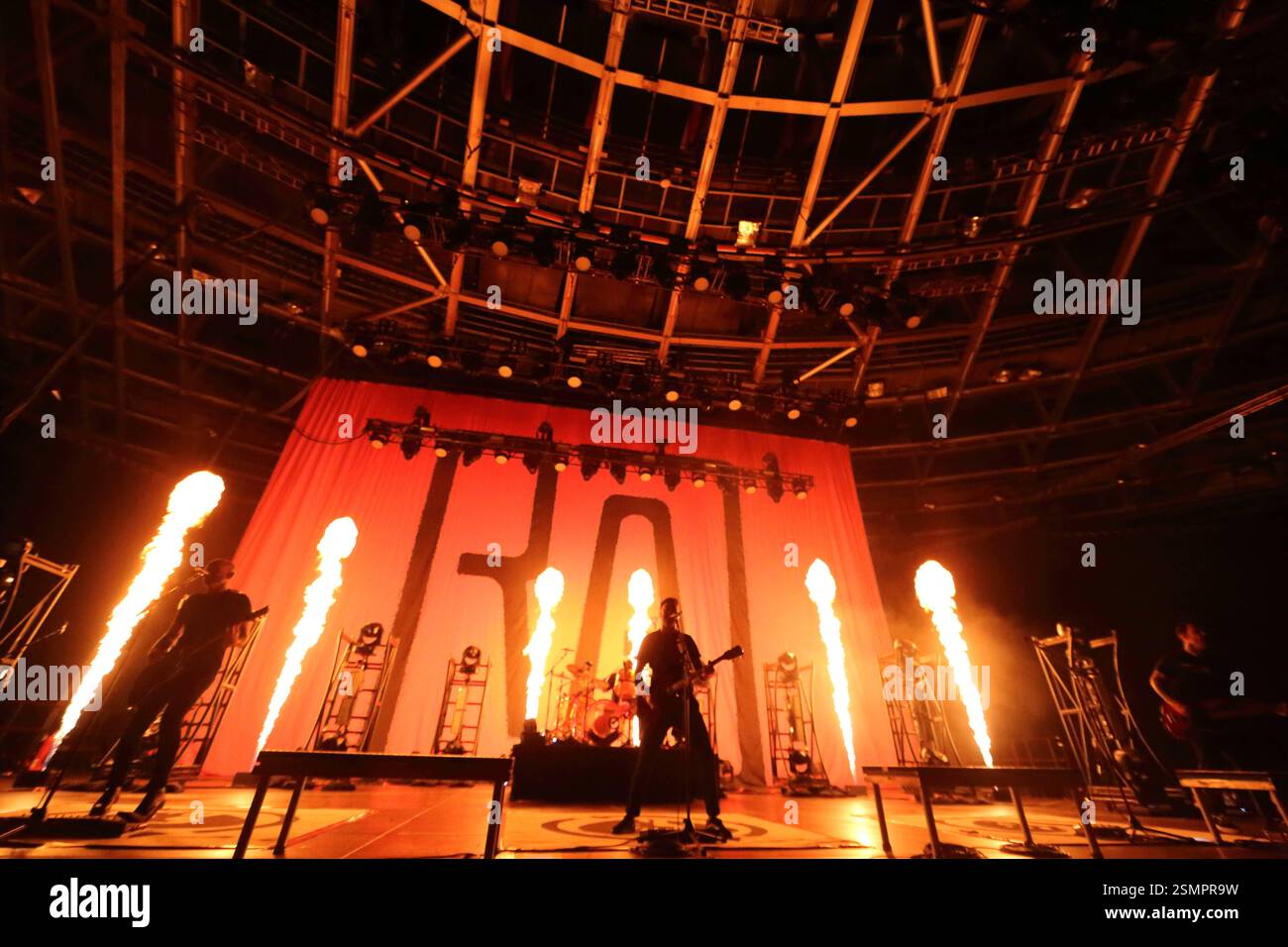 Zach Blair, Brandon Barnes, Tim McIlrath und Joe Principe, v.l., von ...