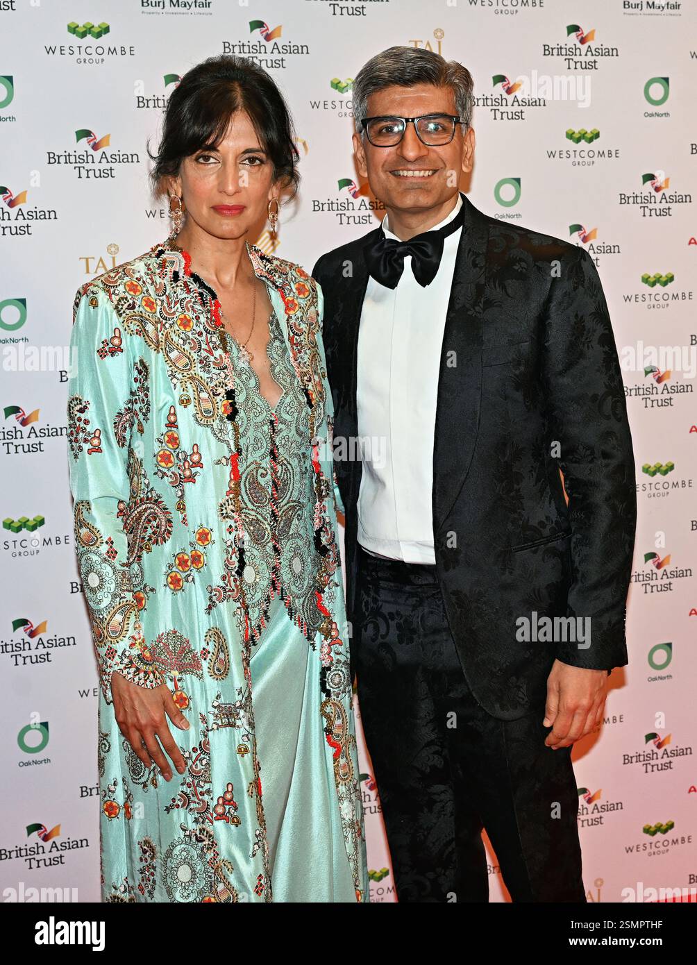 LONDON, UK. 12th Feb, 2025. Shalni Arora OBE, Simon Arora at the ...