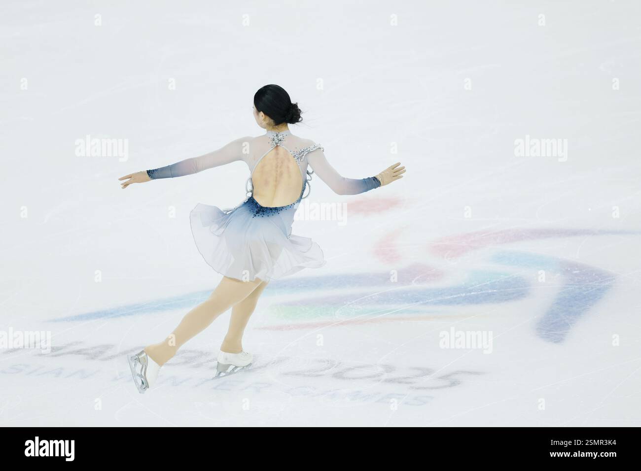 Harbin,China.12th February 2025. An Xiangyi of China competes in the ...