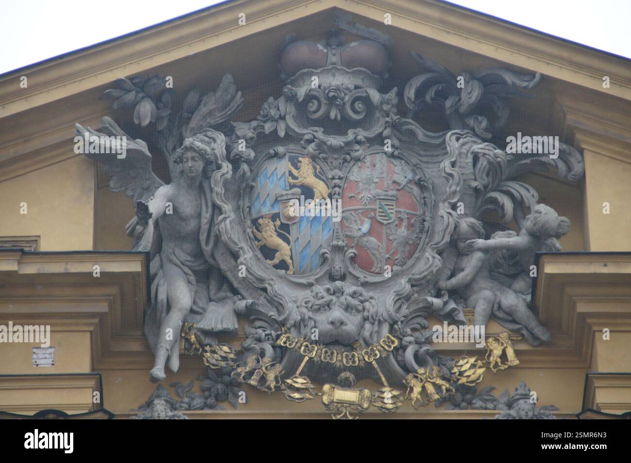 Germany, Munich. The facade of the Theatine Church of St. Cajetan ...
