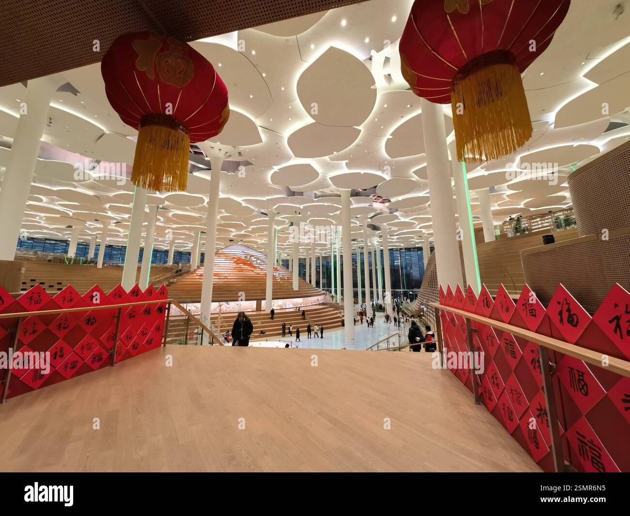 Night view of Beijing Library in Beijing, China, 9 February, 2025 Stock ...