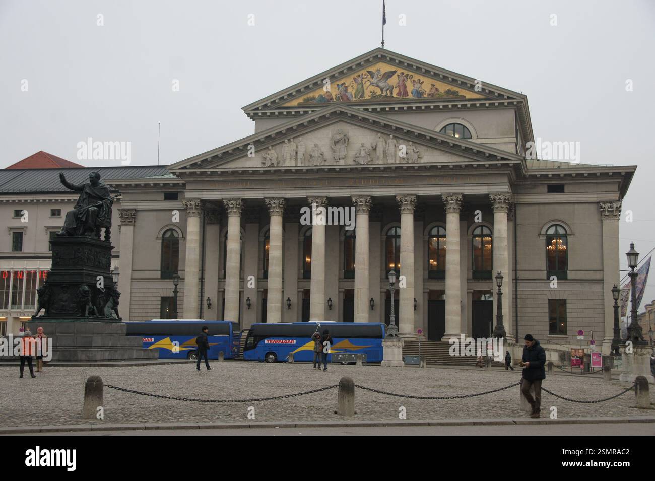 Munich, Germany. Cityscape bathed in the warm light of dusk. The ...