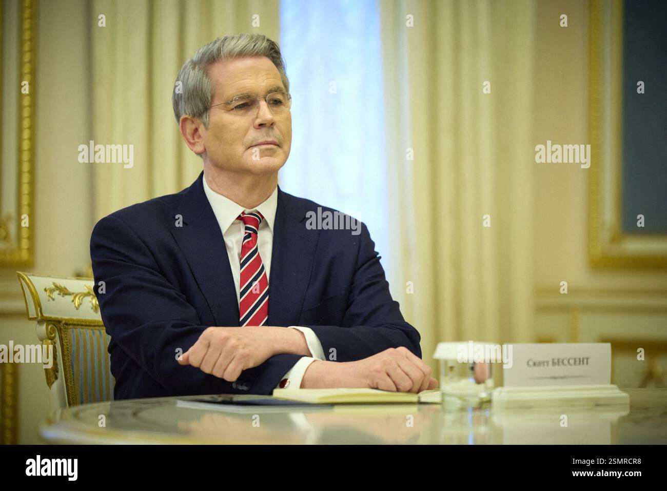 Kyiv, Ukraine. 12th Feb, 2025. Handout - President of Ukraine Volodymyr Zelenskyy (L) and ...