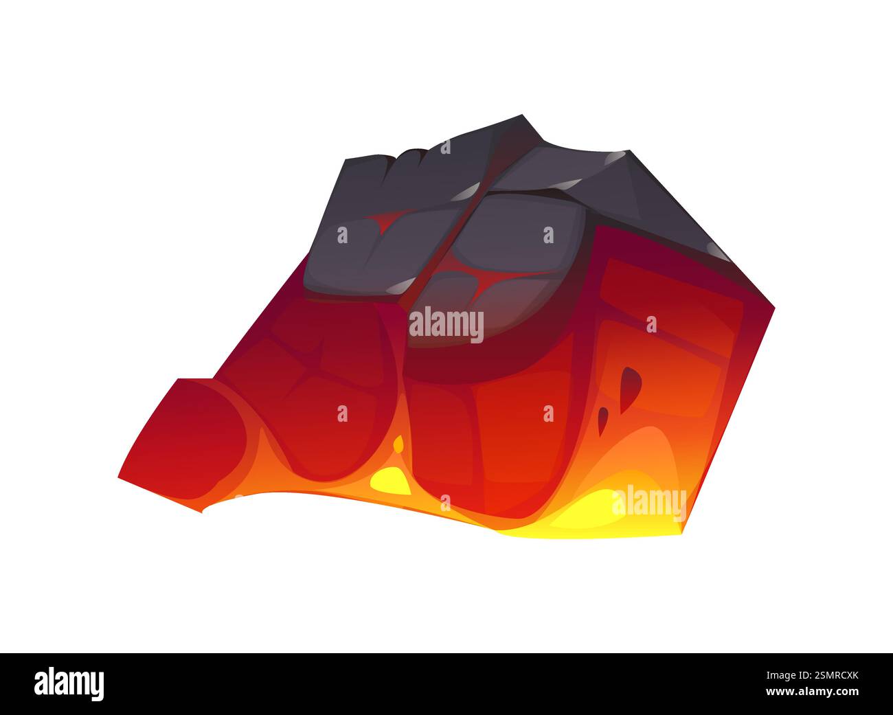 Fireplace burn fiery ember cartoon charcoal piece. Firewood hot coal ...